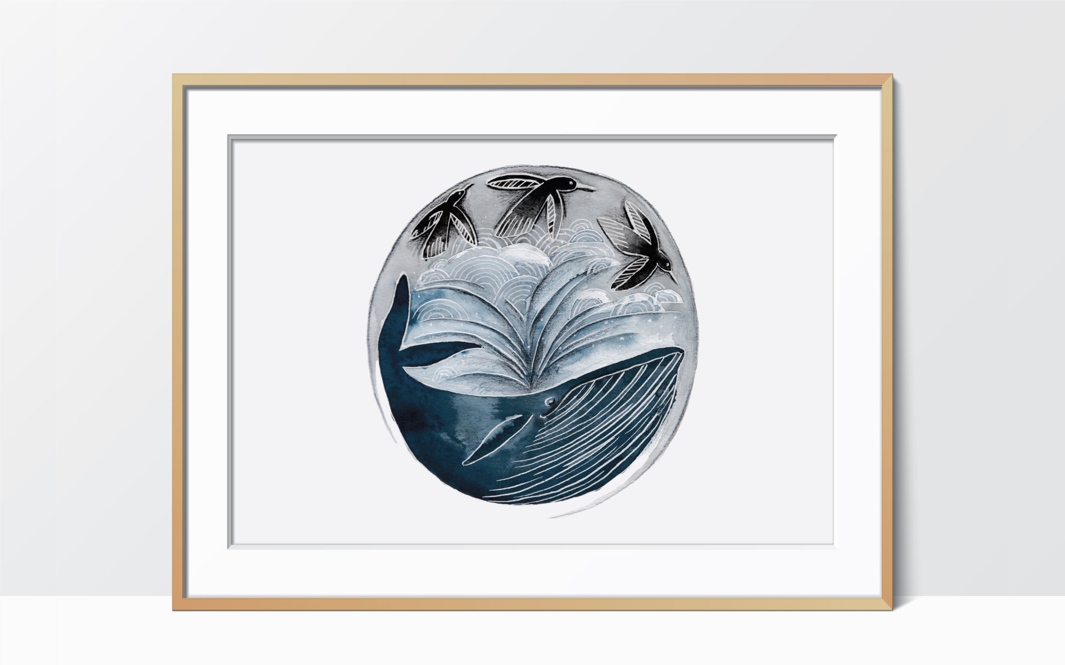 Reproduction - Baleine ronde | Fannie Desmarais Illustration